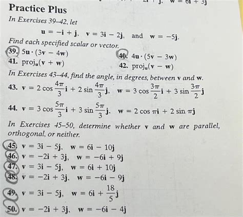 Solved Practice Plus In Exercises Let U I J V I J Chegg Com