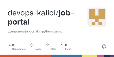 Github Devops Kalloljob Portal Opensource Jobportal In Python Django