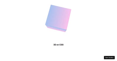 Cube 3d Css Codesandbox