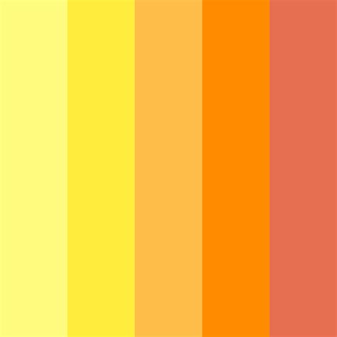 Yellow Sunset Color Palette Colordrop