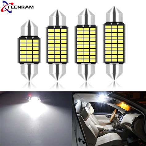 C10w C5w Led Canbus 꽃줄 31mm 36mm 39mm 42mm 자동차 전구 인테리어 독서 조명 번호판 램프 흰색 무료 오류 2 개 Aliexpress