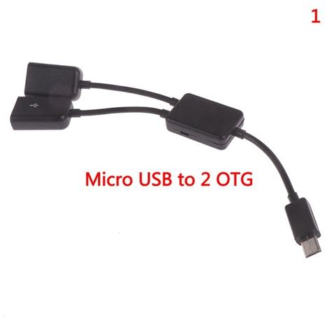 Micro Usb type C ถง2 Otg Dual Port Hub Cable Y Splitter สำหรบแทบเลต