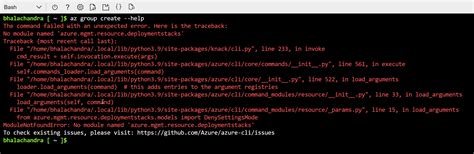 Azure Cli Bug Az Group Create No Module Named Azuremgmtresource