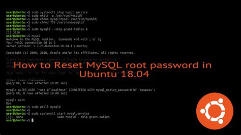 how to reset mysql root password in ubuntu 18 04