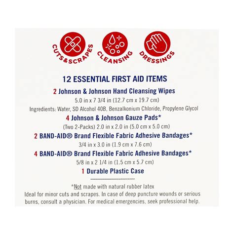Wholesale Johnson And Johnson First Aid Kit 12 Piece Kit Weiners Ltd