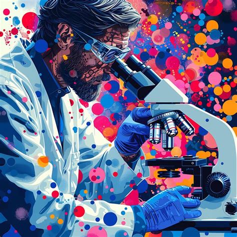 Illustration Of American Chemist Exploring Molecular Structure Of Dna