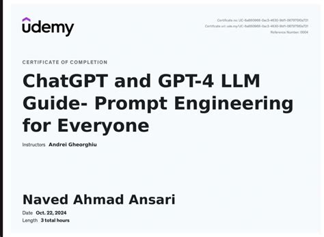 Naved Ansari On Linkedin I Have Successfully Completed The Prompt Engineering Course 12 Comments