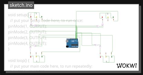 4 Traffic Lights Summative Project Wokwi Esp32 Stm32 Arduino Simulator