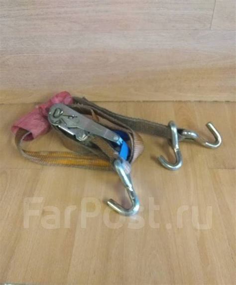 Стяжка груза строп лента стяжной ремень 2 крюка купить во Владивостоке по цене 600