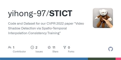 GitHub Yihong STICT Code And Dataset For Our CVPR Paper Video Shadow Detection Via