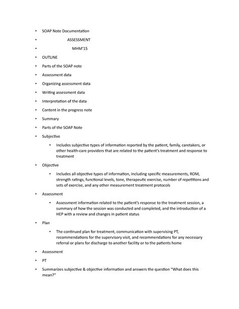 Soap Note Example Pta At Luca Swift Blog