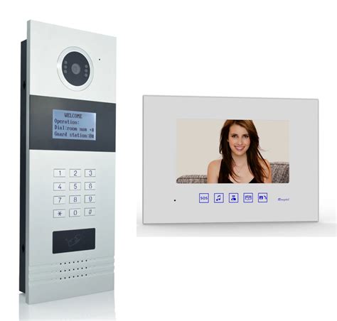Touch Keypad Access Control Multi Apartment Video Doorphone Intercom System Video Door Phone