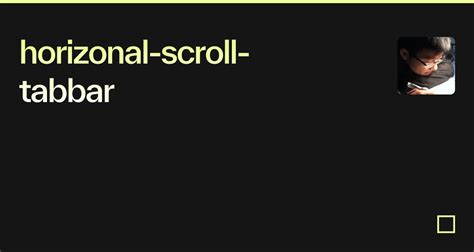 Horizonal Scroll Tabbar Codesandbox
