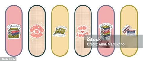 귀여운 책갈피 책 애호가를 위한 종이 책갈피 템플릿 세트입니다 세로 엽서 벡터 도서관에 대한 스톡 벡터 아트 및 기타 이미지 도서관 책갈피 읽기 Istock