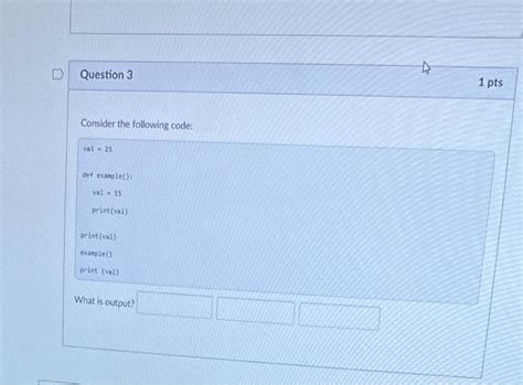 Solved Consider The Following Code Val 25 Gef Example
