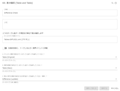 差分確認 Table And Table Questetra Support