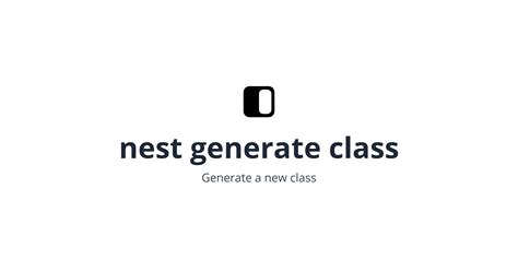 Nest Generate Class Fig