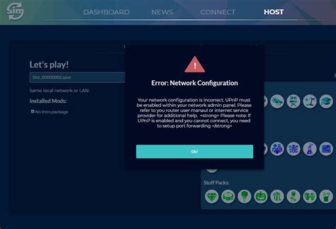 upnp error r simsync