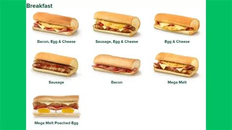 Subway Breakfast Delicious Start With Hearty Morning Meal