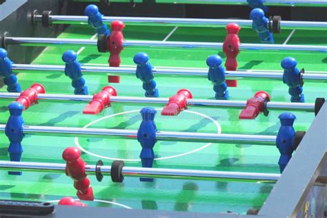 People Play Kicker Table Football Soccer Stock Photo Image Of Playful Loss
