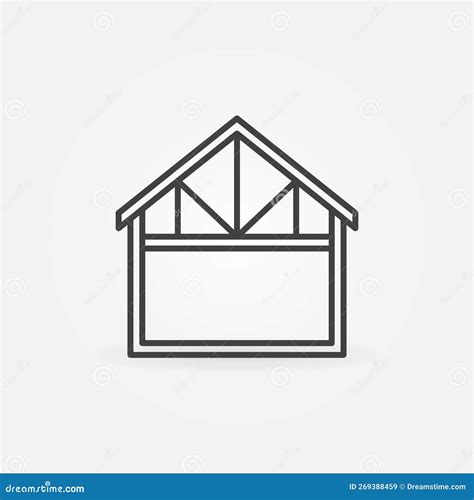 Roof Truss System Vector Concept Thin Line Icon Stock Illustration Illustration Of Industry