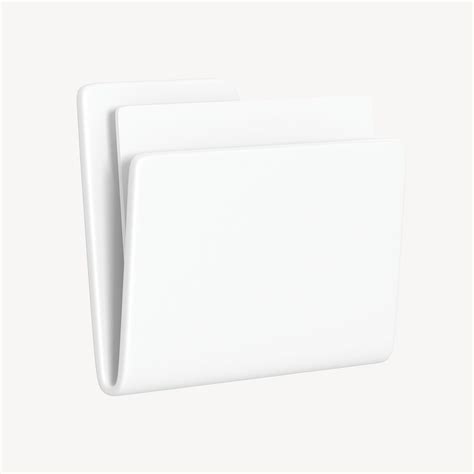 D White Folder Document Icon Premium PSD Rawpixel