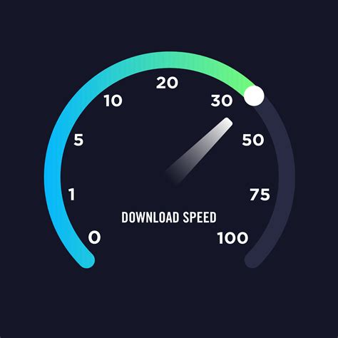 Vector Illustration Of Internet Download Speed Test Gauge Suitable For