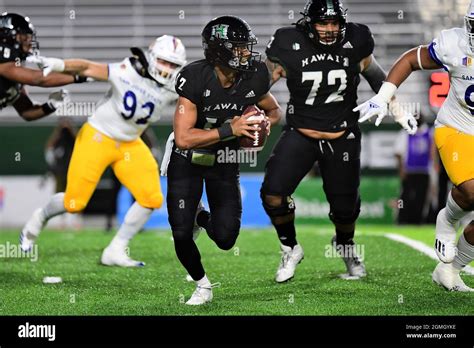 Honolulu Hawaii Usa 18th Sep 2021 Hawaii Warriors Quarterback