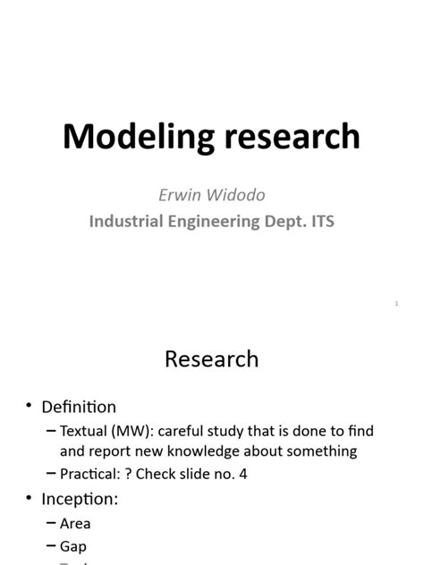 Modeling Research Pdf Mathematical Model System