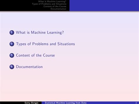 statistical machine learning from data introduction to