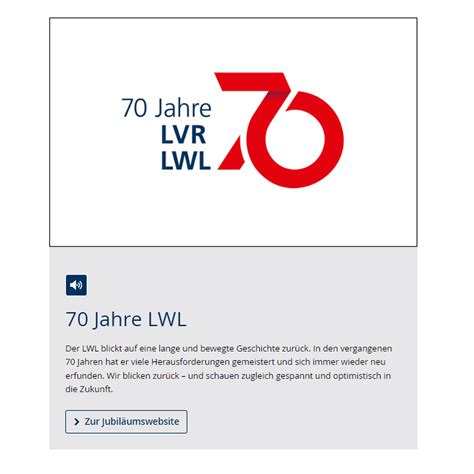 LWL | Material für Beauftragte - 70 Jahre LWL