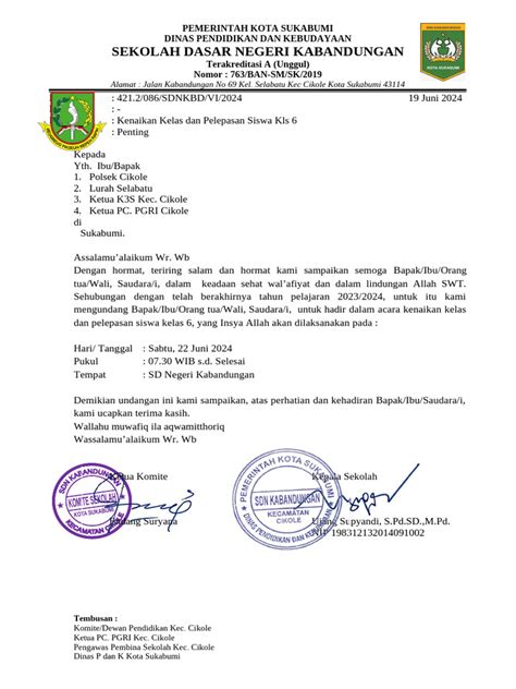 Surat Undangan Kenaikan Kelas Pdf