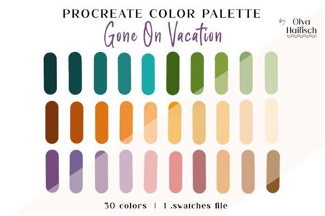 Vibrant Procreate Color Swatches Palette Graphic By Olya Haifisch · Creative Fabrica