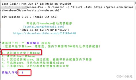 mac 安装homebrew（亲测成功） homebrew gitee csdn博客