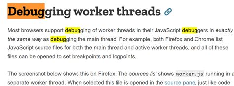 Debugging Worker Threads Page Incompletelow Quality · Issue 2497 · Mdnsprints · Github
