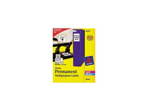 Avery Id Labels Permanent Adhesive 125 X 175 480 Labels 6570