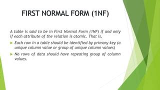 Normalization In DBMS PPTX Databases Computer Software And Applications