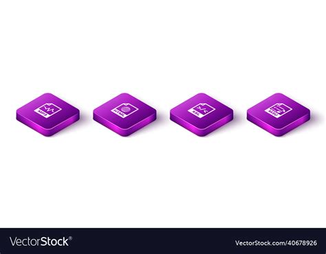 Set Isometric Mp File Document Html Xsl And M U Vector Image