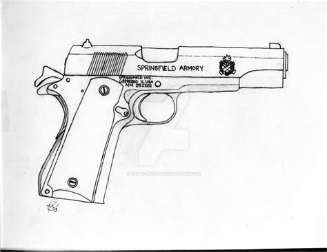 M1911 1911 Drawing Drawings Gun Pencil Handgun Template Epic Story 45