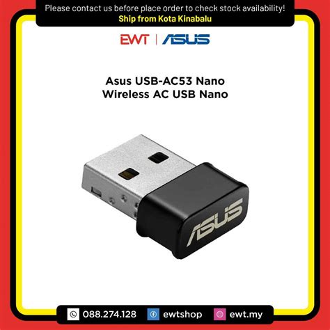 Asus Usb Ac Nano Wireless Ac Usb Nano Genuine Shopee Malaysia