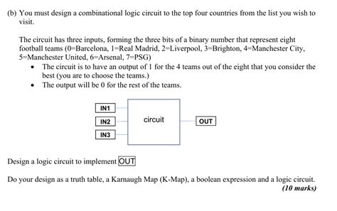 Solved B ﻿you Must Design A Combinational Logic Circuit To