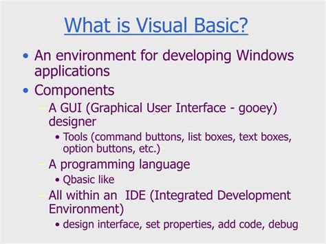 Ppt Introduction To Visual Basic Powerpoint Presentation Free Download Id 4834341