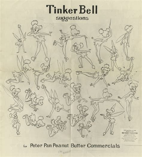 Tinker Bell Photostat Model Sheet Id Aprtinkerbell21181 Van Eaton