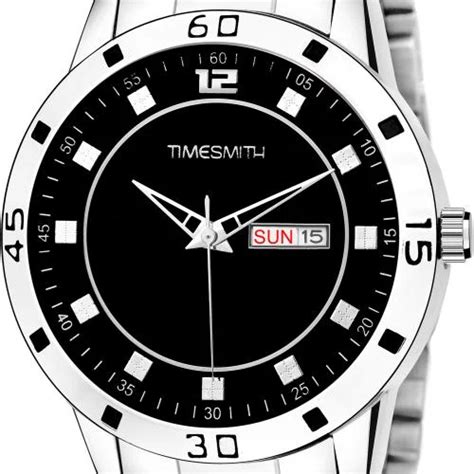 Buy Timesmith Analog Black Dial Silver Strap Watch For Men Tsc 113 Ipd Pack Of 1 Analog