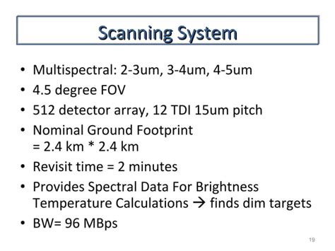 earth viewing infrared space system sensor ppt