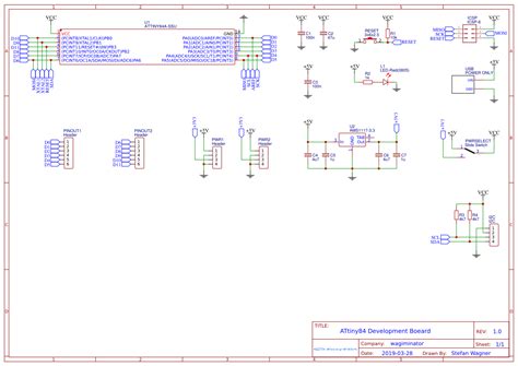ATtiny84 Development Board For SMD EasyEDA Open Source Hardware Lab