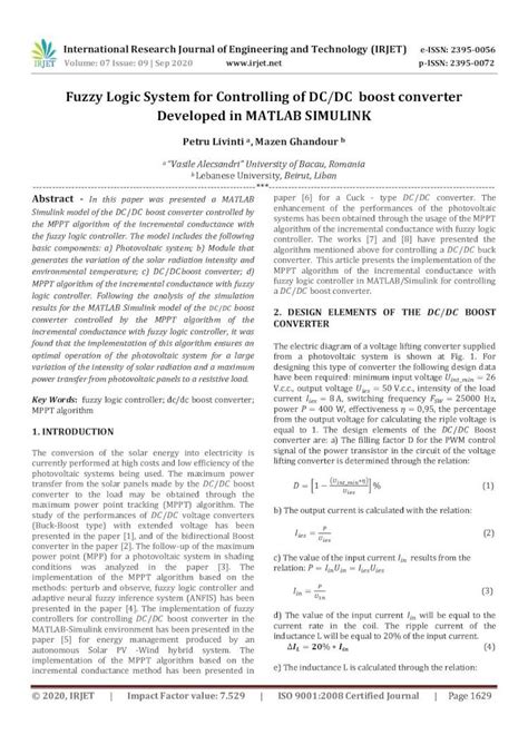 Pdf Fuzzy Logic System For Controlling Of Boost Converter Developed · 2020 9 16 · 32