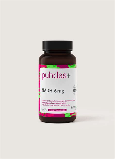 Nadh 6mg Vitamiini B3 Bioloogiliselt Aktiivne Vorm 50 Kapslit