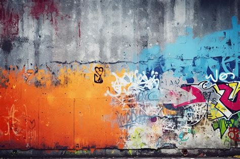 Graffiti Background And Empty Space Premium Ai Generated Image