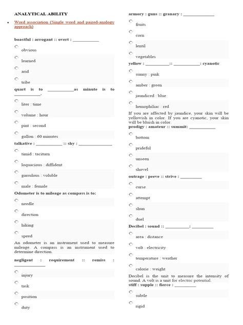 Analytical Ability Pdf